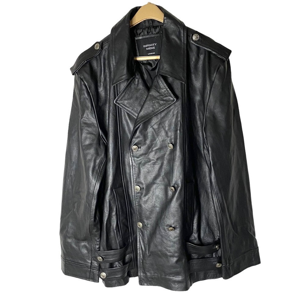 Infinity London Men Leather Motorcycle Jacket - Gem